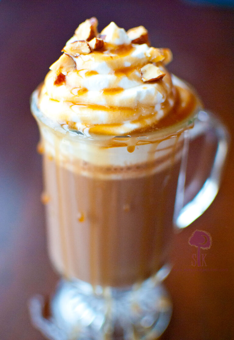 Boozy Hazelnut Turtle Hot Chocolate | Slim Pickin’s Kitchen