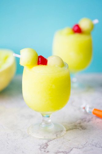 Spiked Melon Ball Slushies | Melon Balls