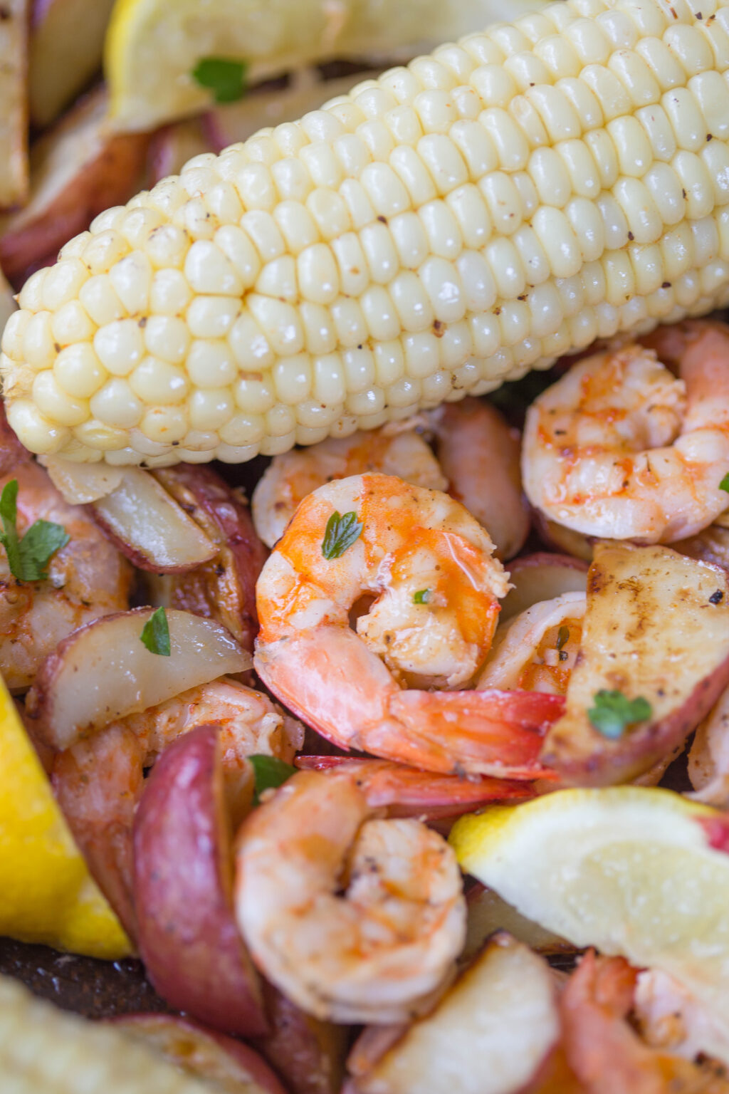 Sheet Pan Lowcountry Boil Salad w/ Old Bay Vinaigrette | Frogmore Stew