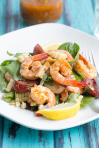 Sheet Pan Lowcountry Boil Salad w/ Old Bay Vinaigrette | Frogmore Stew